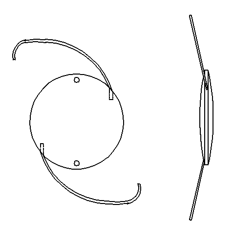 13.5mm Three Piece IOL PMMA Intraocular Lens For Myopia