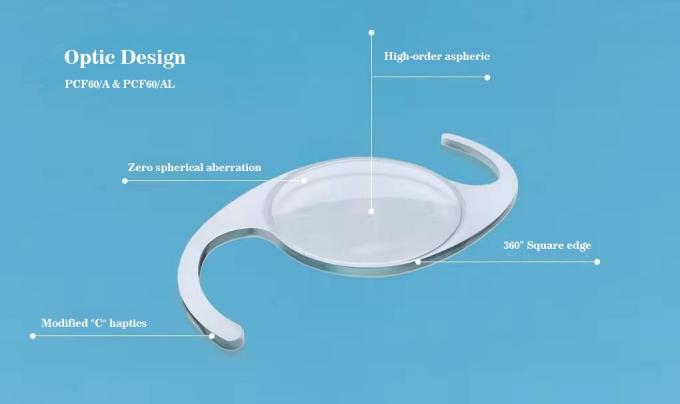 High-Order Aspheric Foldable IOL Intraocular Lens 12.75mm Overall Length